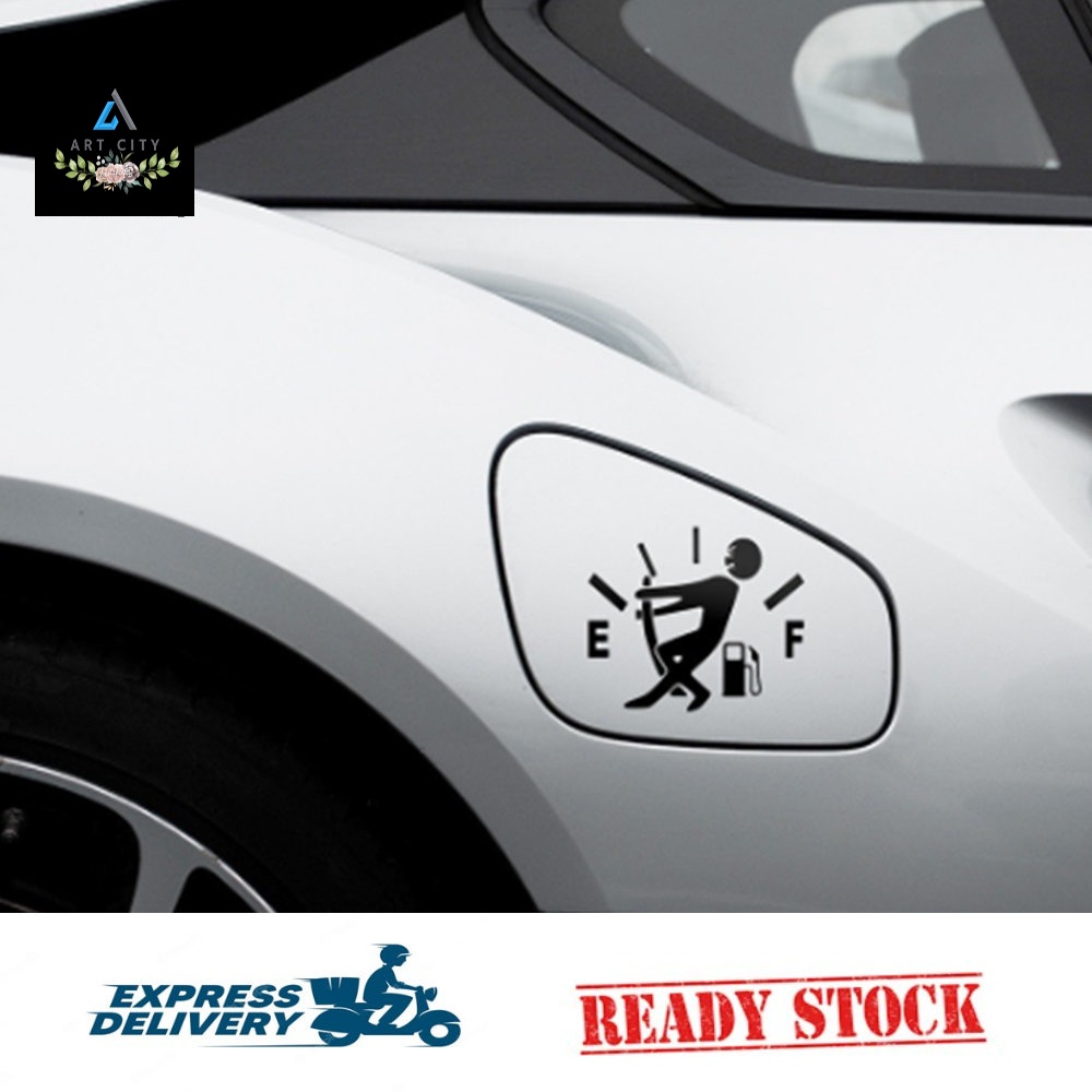 Reflective Funny Gas Fuel Gage Empty Sticker Decals | Shopee Malaysia