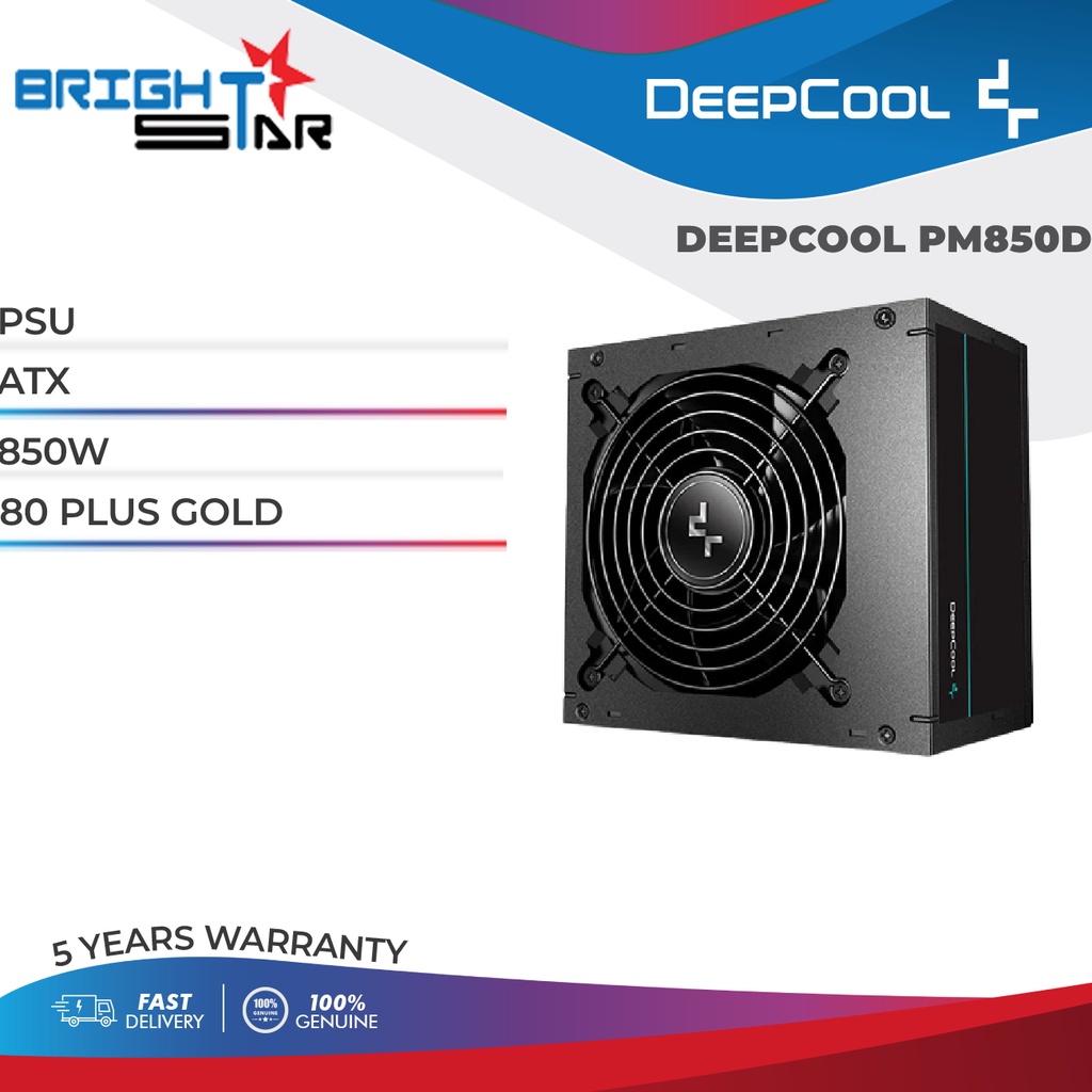 PSU / DEEPCOOL PM850D / ATX / 850W / 80 PLUS GOLD / 5Y WARRANTY ...