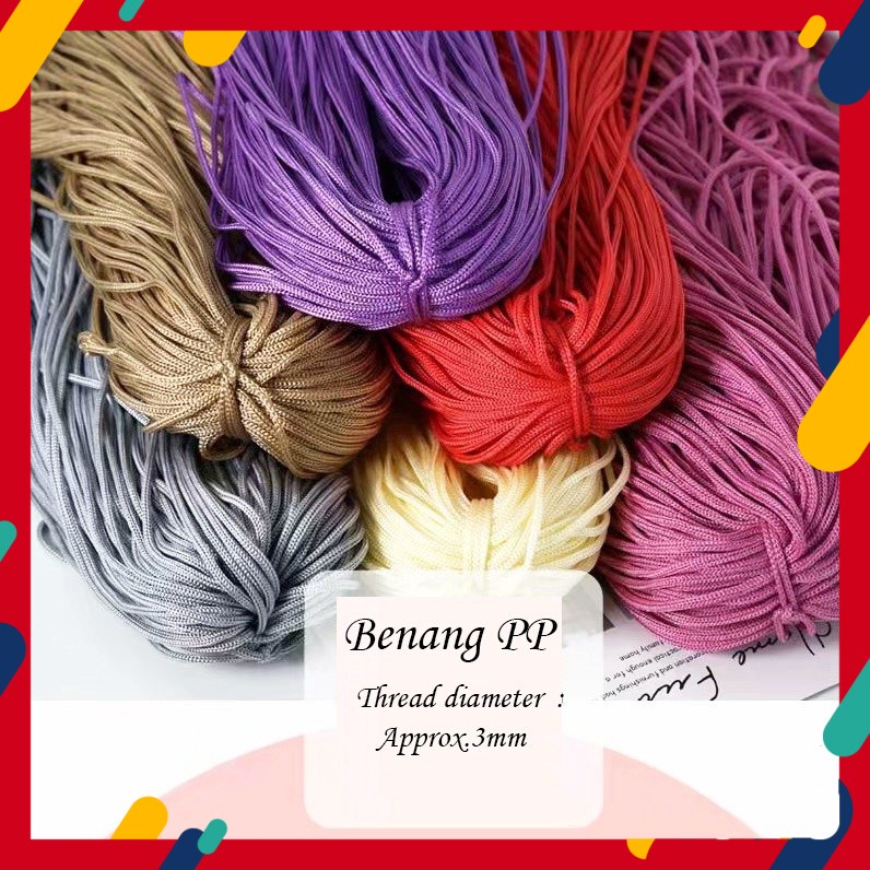 Benang pp 3mm Yarn Benang Kait Benang Topi Crochet Yarn Knitting DIY ...
