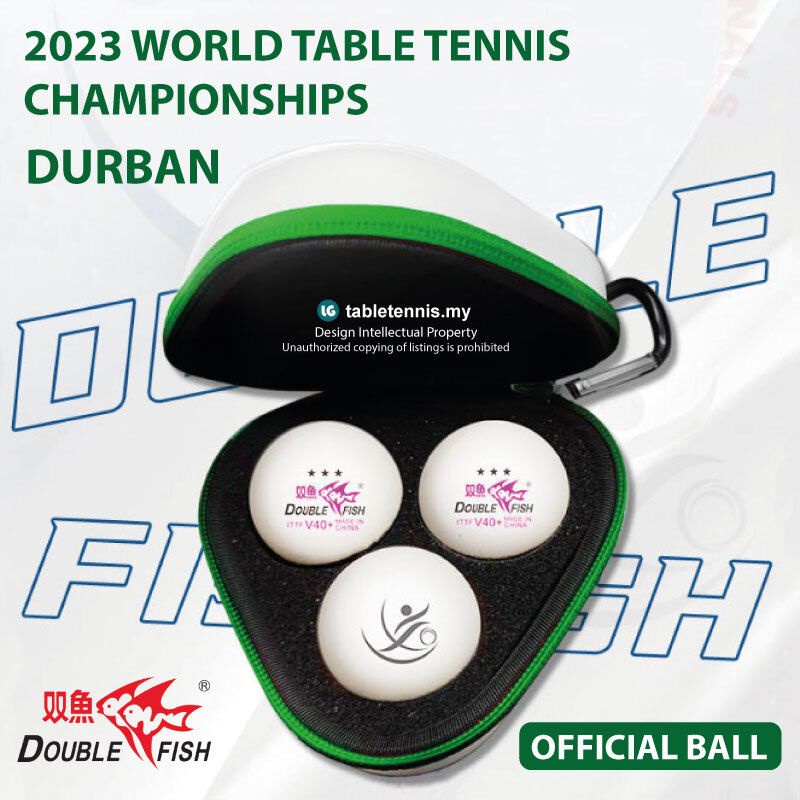 New 2023 Double Fish Table Tennis World Championship Durban Final Official Table Tennis Ball 3 ...