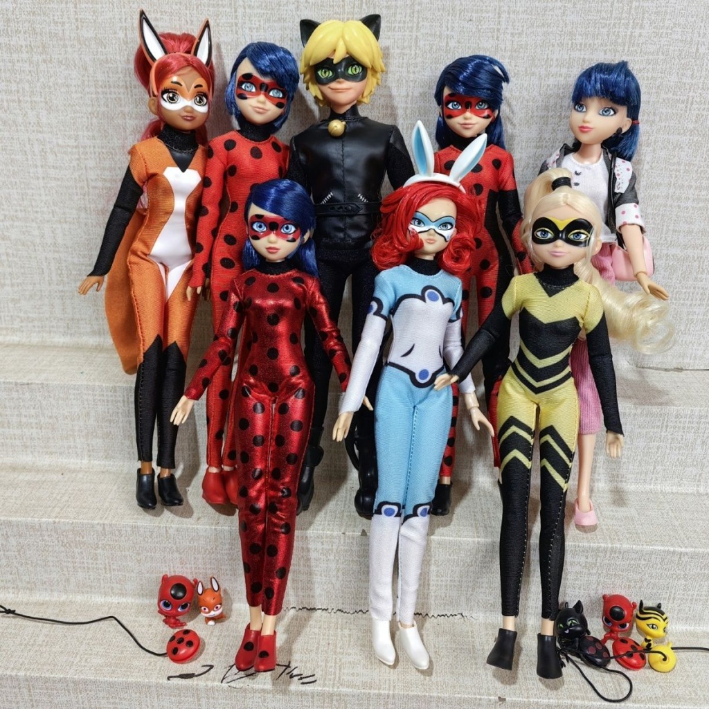 Miraculous Ladybug Action Figure Doll 11 inch Marinette Adrien Cat Noir ...