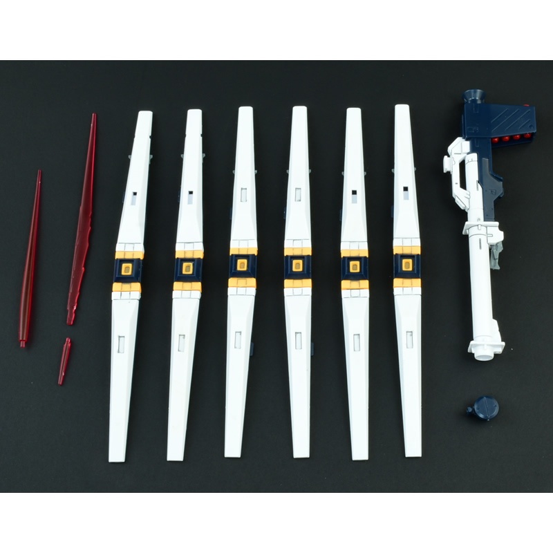 Entry Grade EG 1/144 Scale Nu Gundam Fin Funnels Effect Set and Beam Rifle v Gundam RX-93ff Nu ...