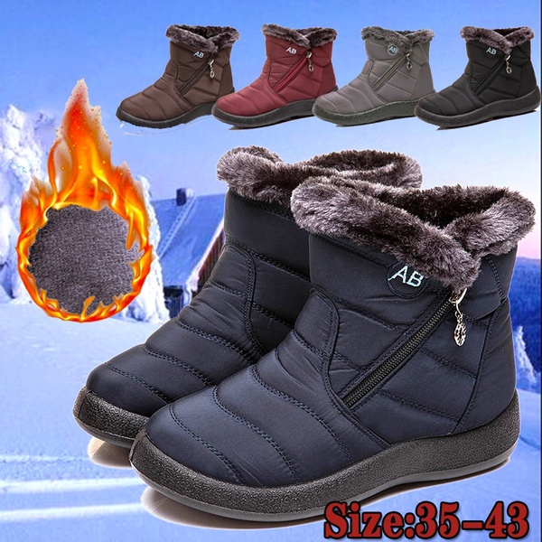 Women's Warm Waterproof Cotton Shoes Nylon Snow Boots | Shopee Malaysia