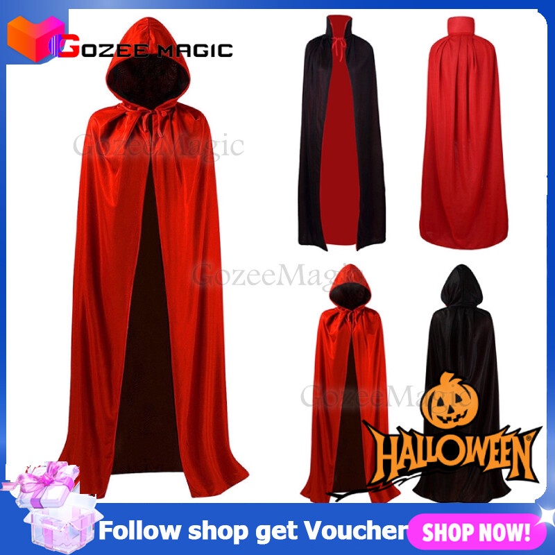Halloween Cosplay Costumes Long Cloak Cape Hooded Dress Unisex Adult ...