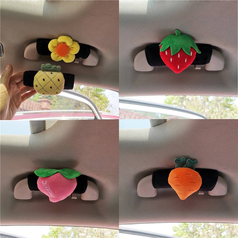 Cute Cartoon Fruit Vehicle Handle Car Male Female Universal Car Door ...