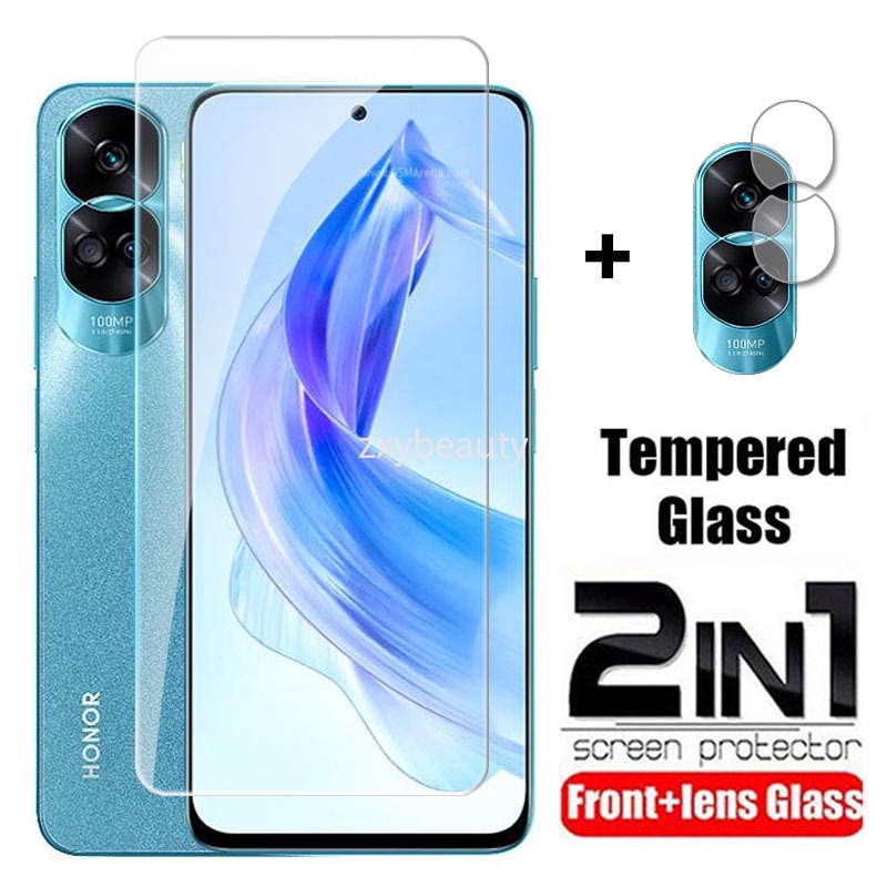 For Honor 90 Lite 2023 Screen Protector 2in1 Full Cover Clear Tempered ...