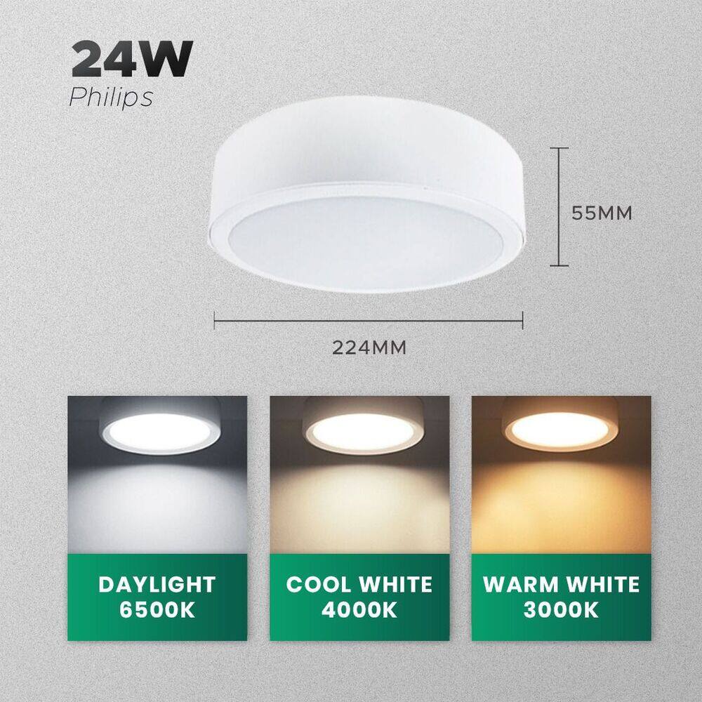 PHILIPS MESON 7" 17W-59472/ 9" 24W-59474 SURFACE MOUNT LED DOWNLIGHT ...