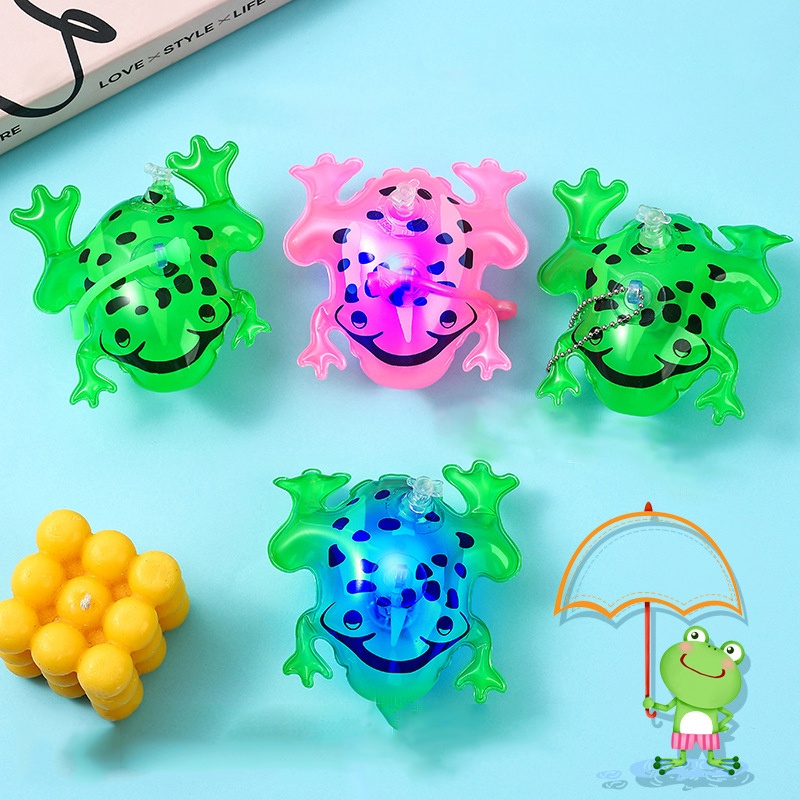 Bounce Mini Inflatable Frog Balloon Pendant Toy / Plastic Frog Balloon ...