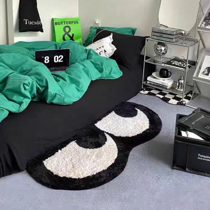 Cute Cartoon Eyes Door Mat Bedroom Bedside Carpet Living Room Floor Mat ...