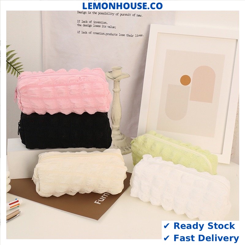 Cute Pencil Case Pouch Large Capacity Macaron Color Pen Bag Cosmetic ...