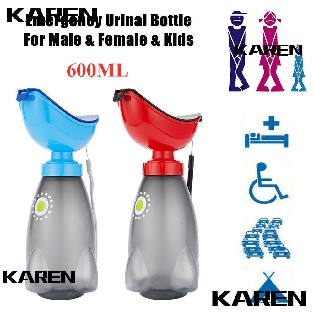 KAREN 600ML Adults Kids Portable Urinal Bottle Toilet Aid Bottle Travel ...
