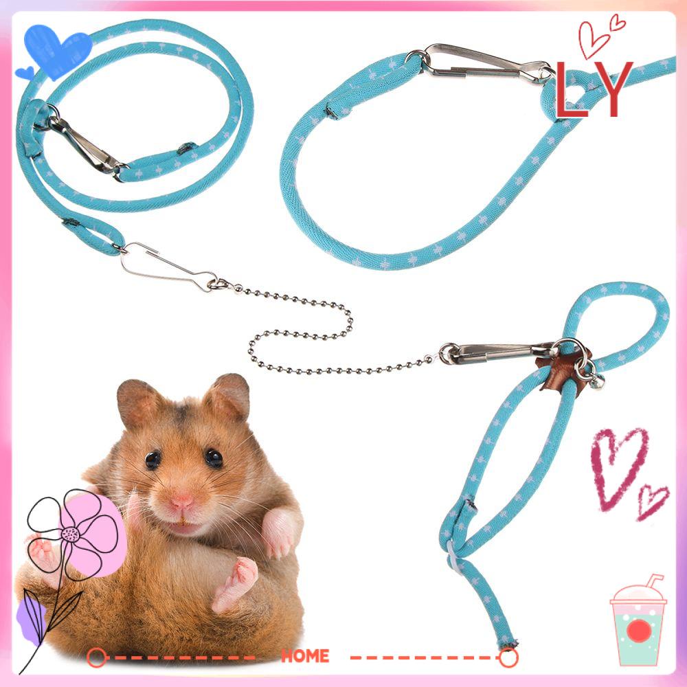 LY Nylon Hamster Harness Adjustable Bird Leashes Parrot Mouse Rope ...