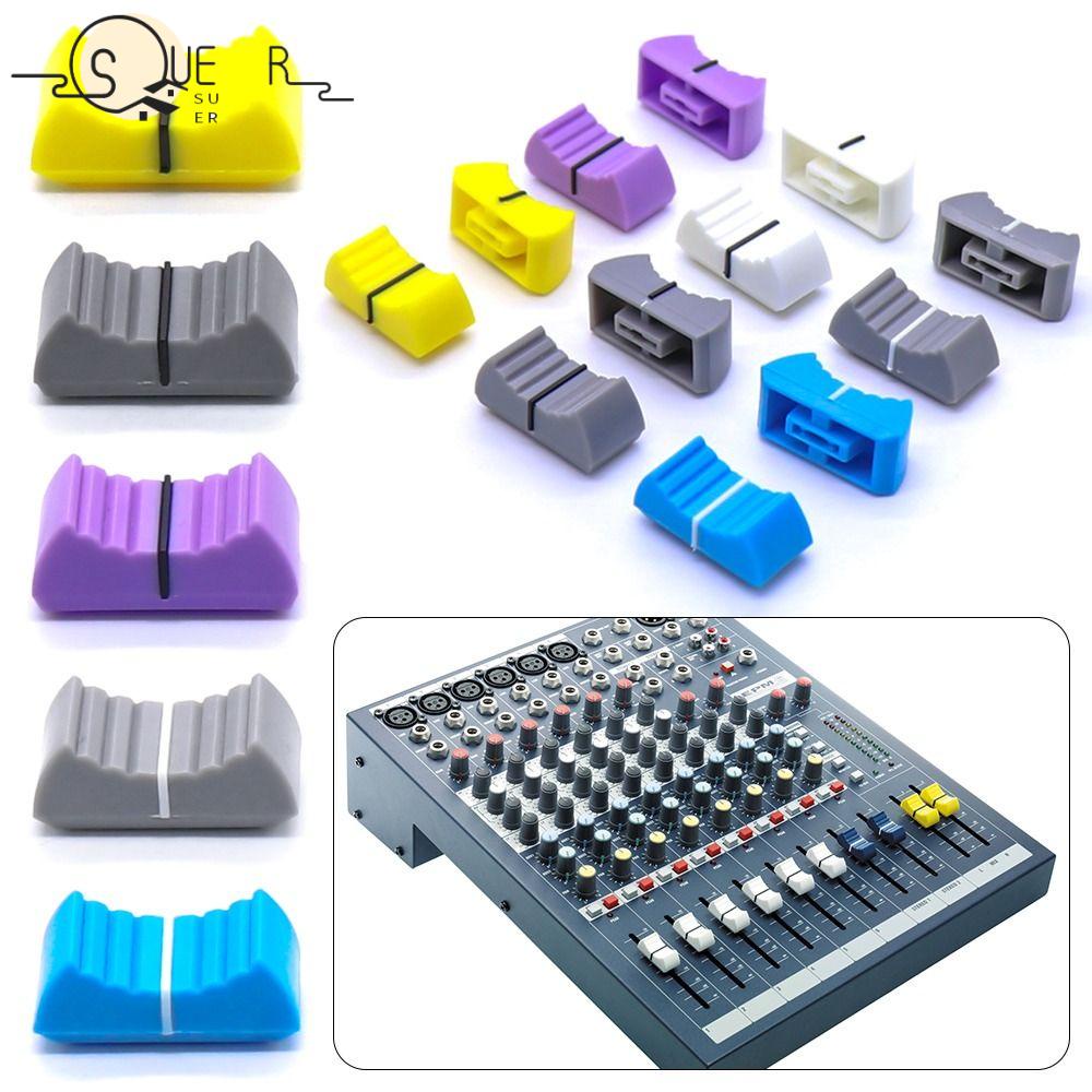SUEREN 10PCS Fader Knob Cap Touch Ribbed Mixer Desk Straight Slide ...