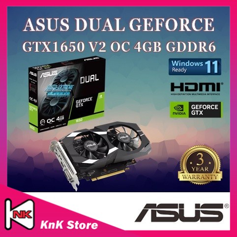 ASUS Dual GeForce GTX 1650 V2 OC Edition 4GB GDDR6 Graphics Card | Shopee Malaysia
