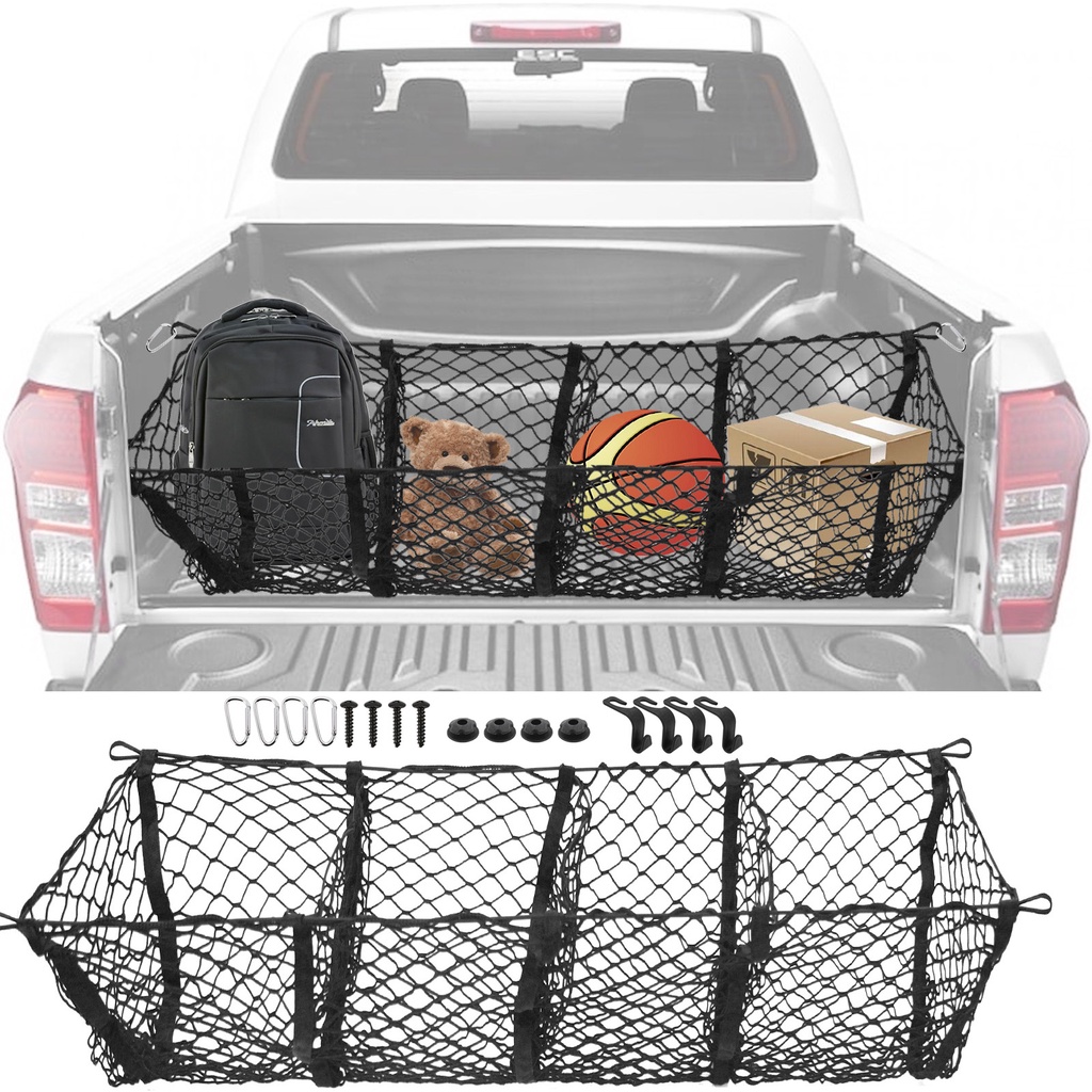 SUV Trunk 4 Pocket Cargo Luggage Net Mesh Storage Organizer 110x40cm ...