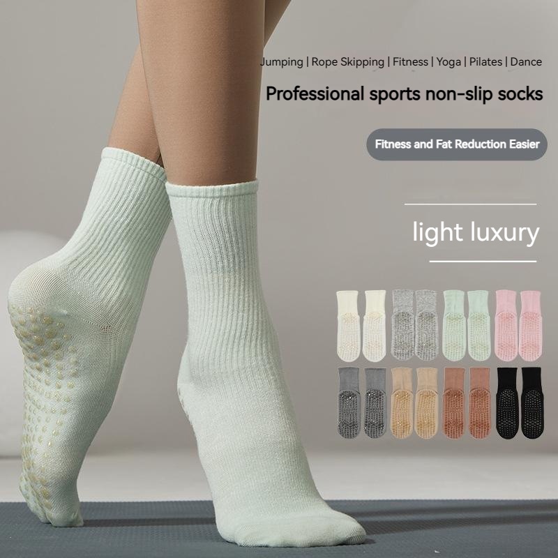 Yoga Socks, Pilates Socks, Anti-Slip, Mid-Tube, Sports Fitness Socks ...