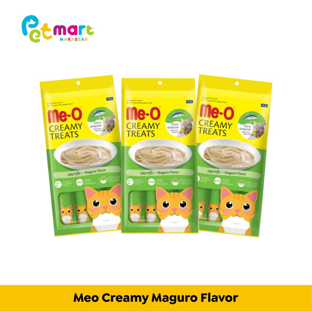 Meo Creamy Treats Maguro Flavor Cat Snack 60 gr contains 4 sticks ...