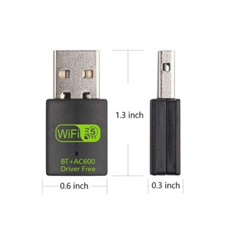 KICKSLOUNGEL BT+AC600 WLAN Dongle, Wifi Network Adapter WiFi Receiver ...