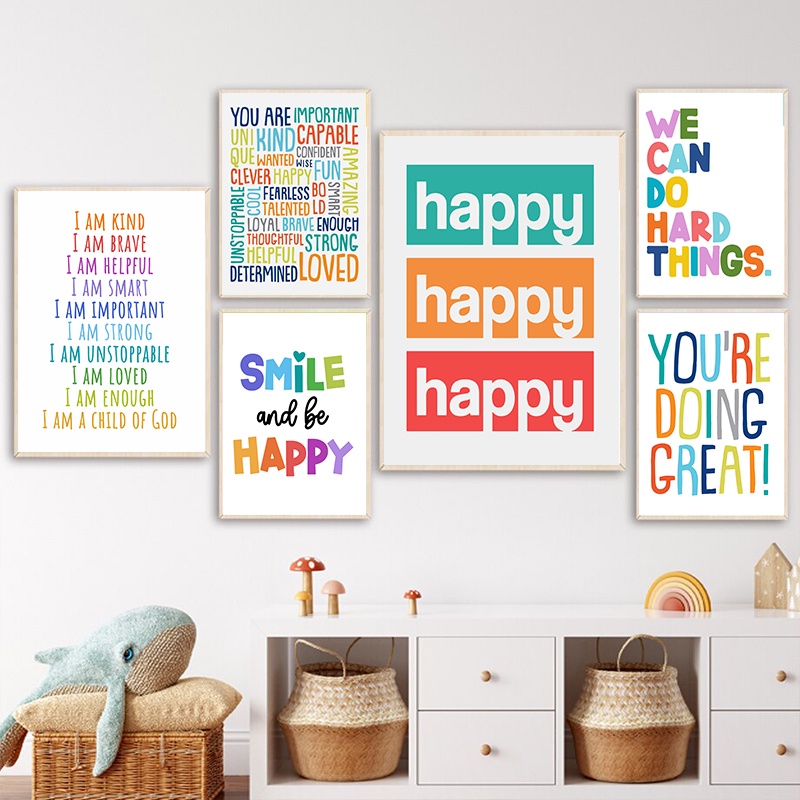 Framed - Positive Kids Classroom Wall Mural Motivational Poster ...