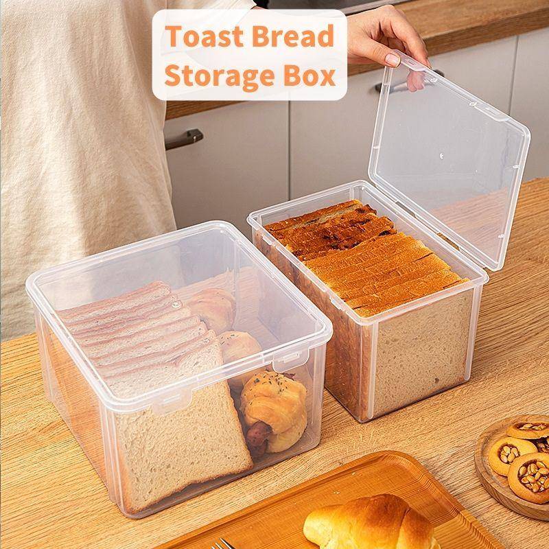 Bread Container Storage Box Toast Cake Containers Transparent ...