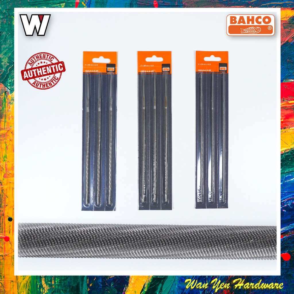 BAHCO Round Chain Saw File / Kikir Besi Gergaji (3PCS/PACK) - Made in ...