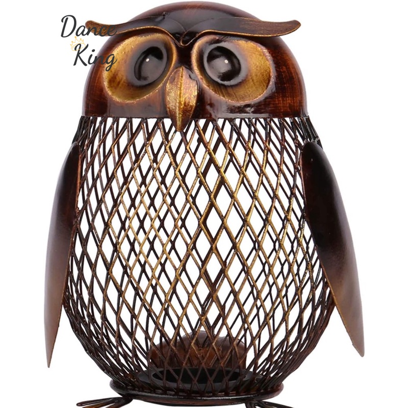 Owl Shaped Metal Coin Money Saving Box Cute Piggy Money Boxes Home ...