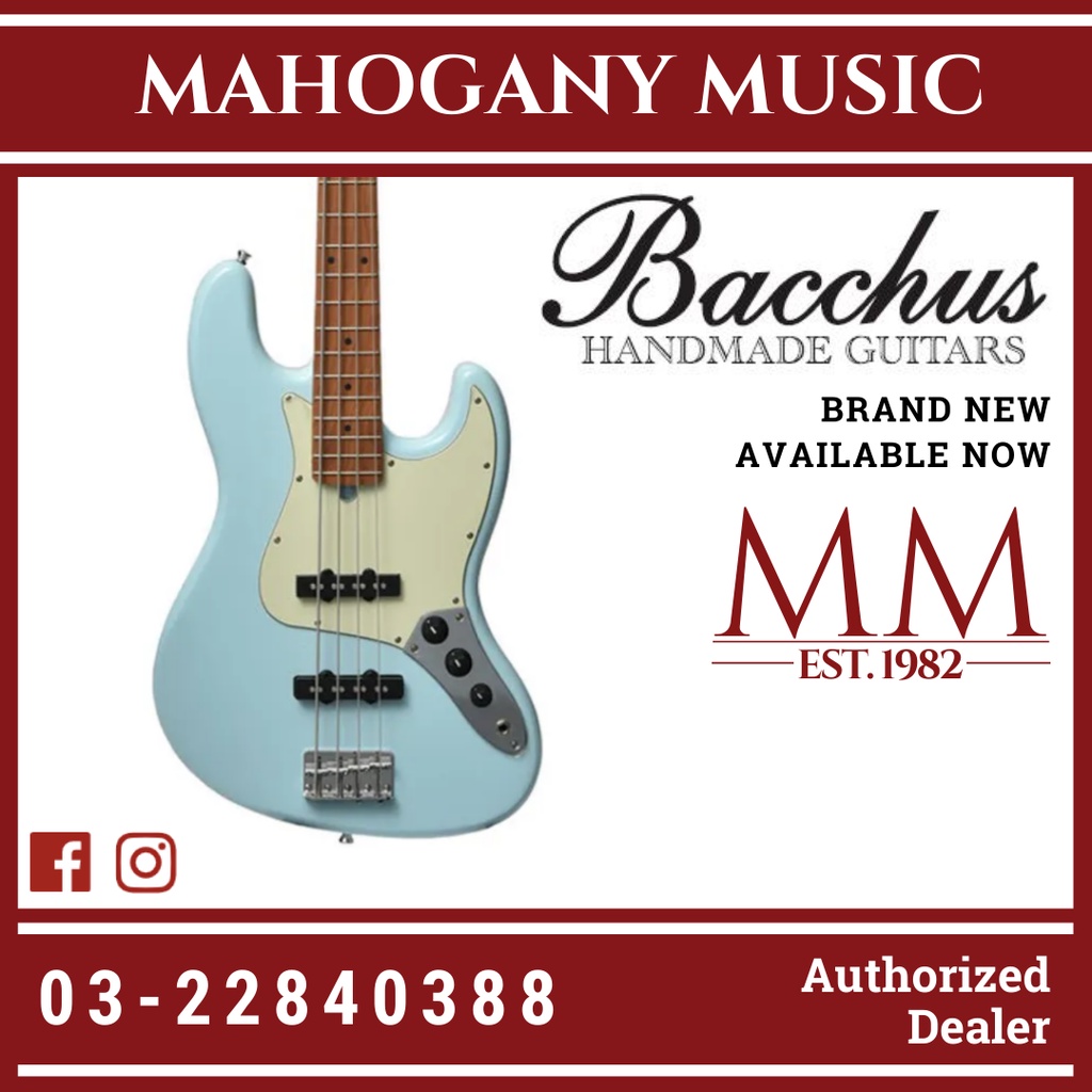 Bacchus BJB-1-RSM/M-PTL-SOB Universe Series Roasted Maple Electric Bass ...