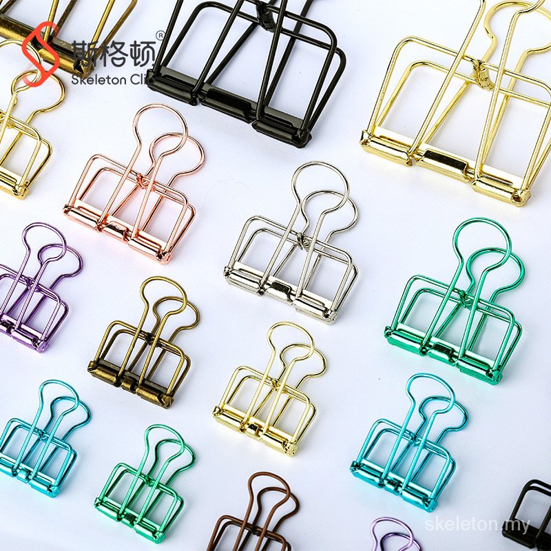 [Ready Stock] 25mm Wide Hollow Color Long Tail Clip Metal Plating ...