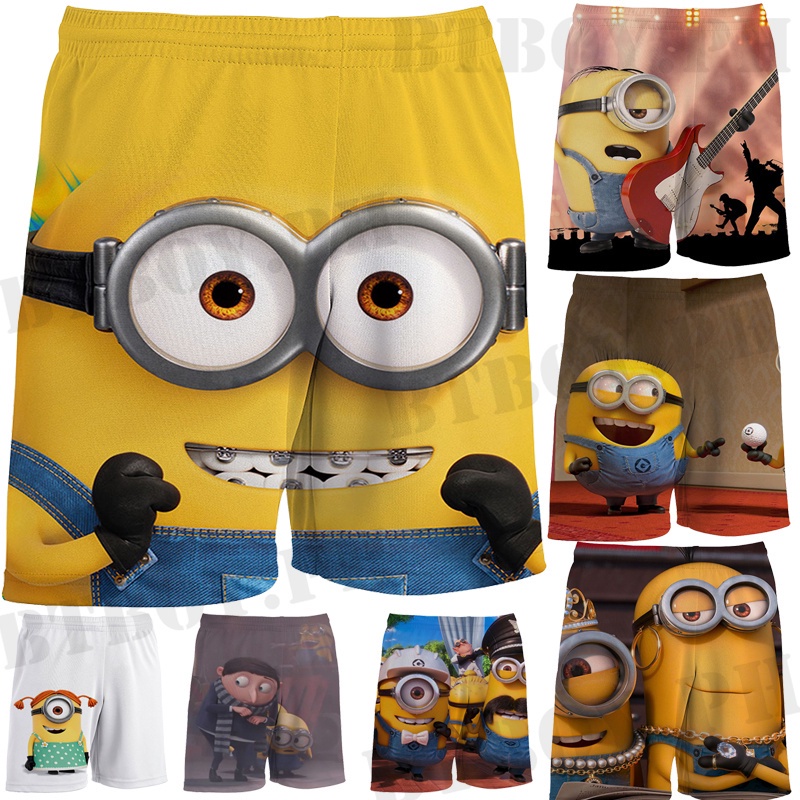 LJX Minions Short Kids Pants Cartoon Cosplay Beach game Shorts | Shopee ...