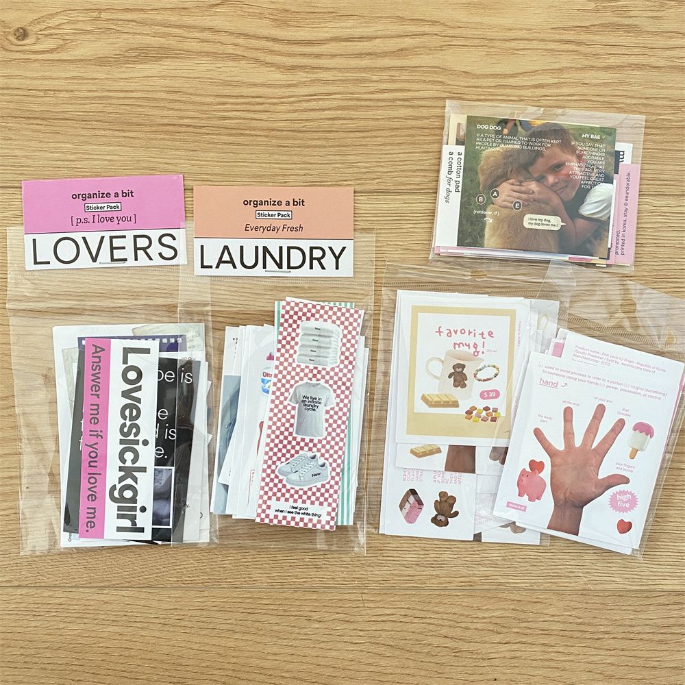 ins Cute Boy And Puppy Sticker Pack Notes Physical Text Label Handbook ...