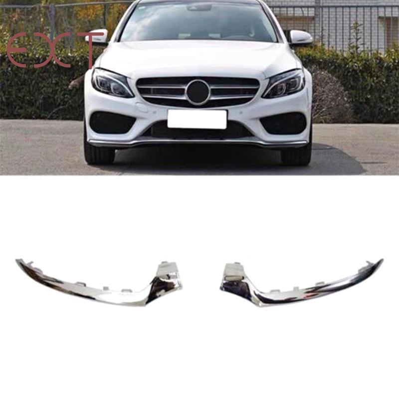Left &Right Front Bumper Lip Spoiler Chrome Trim Front Bumper Trim for ...