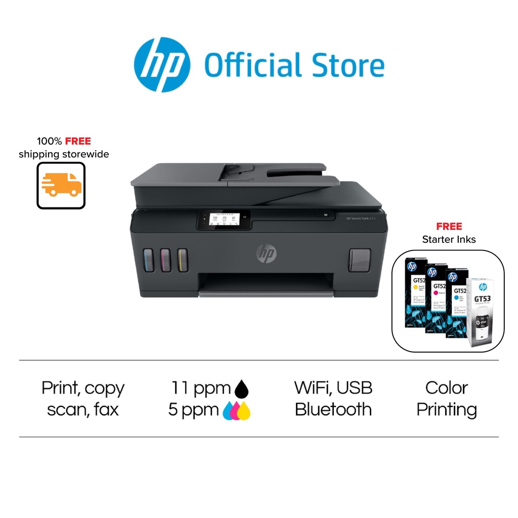 HP Smart Tank 615 Wireless All-In-One | A4 Color Printer | Print Scan ...
