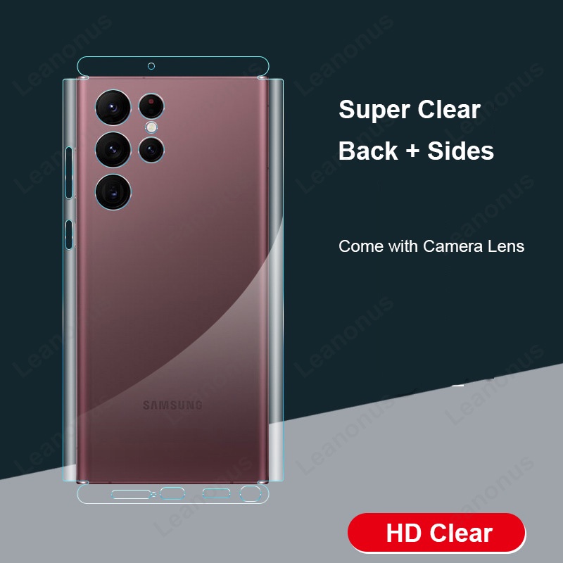 Samsung Galaxy S23 S22 Ultra Transparent HD Clear Decal Skin Back ...