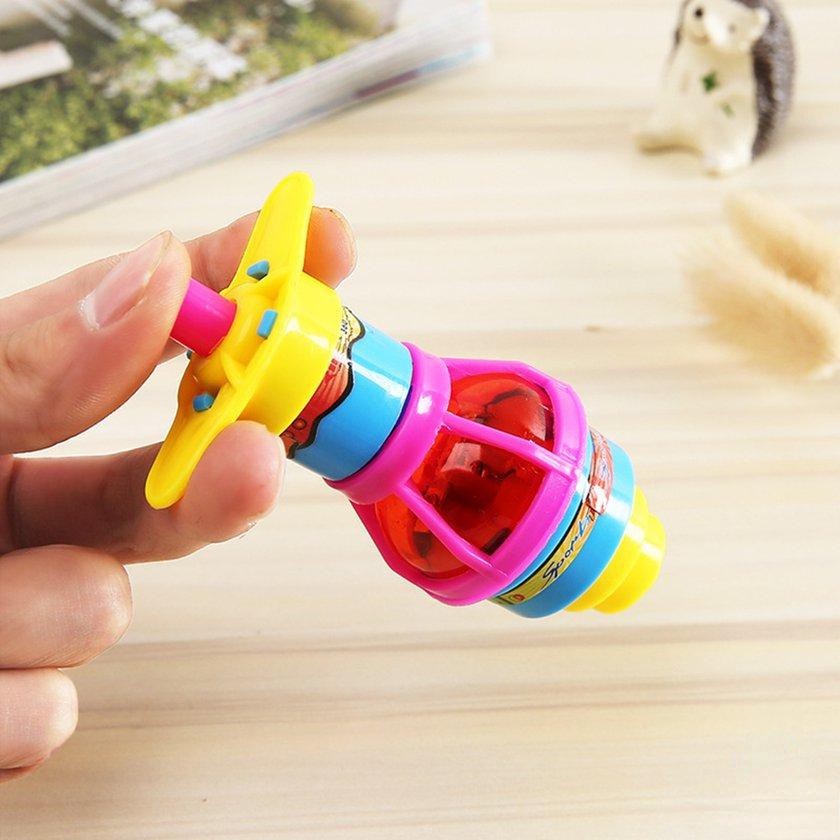 Creative Children's Flash Luminous Spinning Top Winding Toy Colorful ...