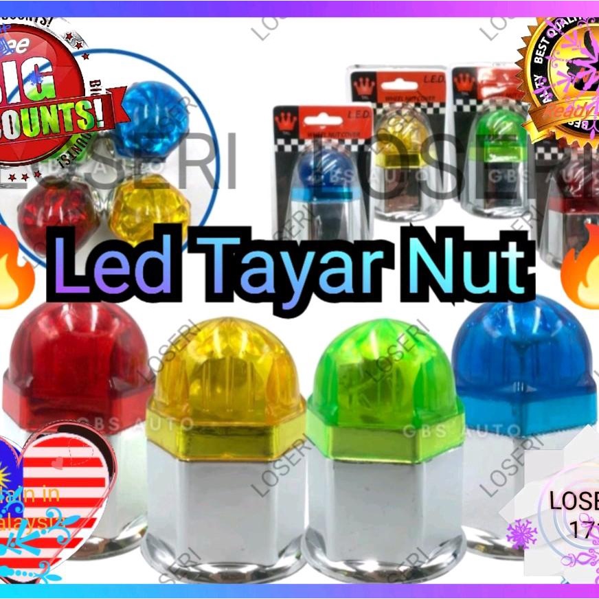 LOSERI PREMIUM Truck Cover Nut LED 41mm Isuzu Hino Fuso Nissan Tayar ...