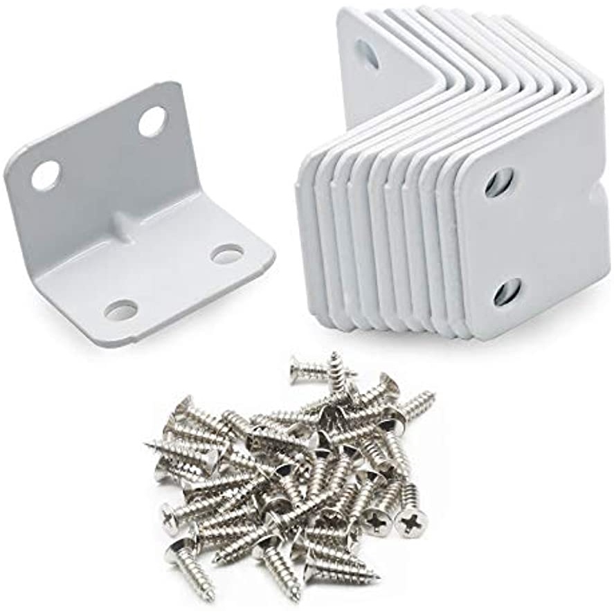 4Pcs White 90 Degrees Corner Brackets Fittings Straight Brackets ...