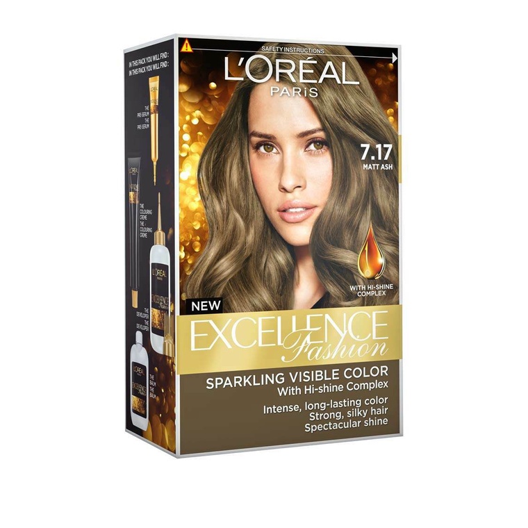 LOREAL Paris Excellence Fashion Hair Color 7.17 MATT ASH | Shopee Malaysia