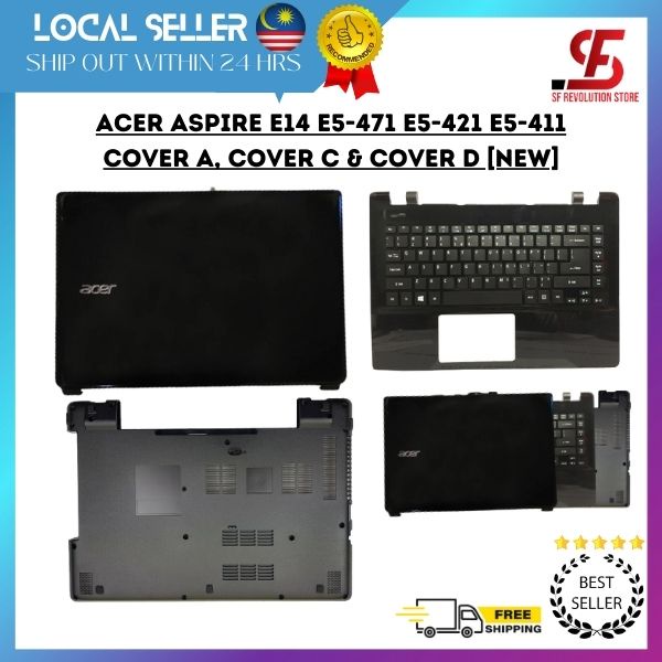 Acer Aspire E14 E5-471 E5-421 E5-411 COVER A, COVER C & COVER D [USED ...