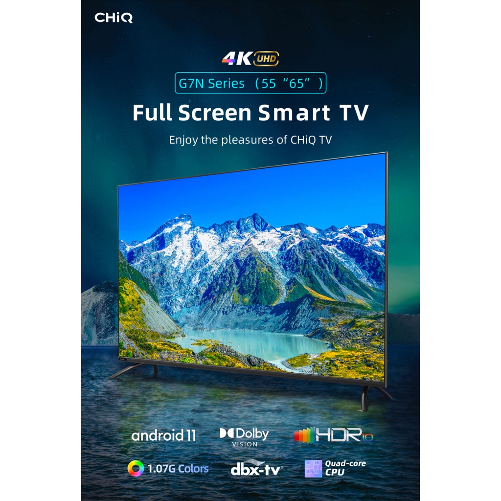 [FREE SHIPPING + GIFT] CHiQ 55" 65" 4K UHD Android 11 LED TV With Dolby ...