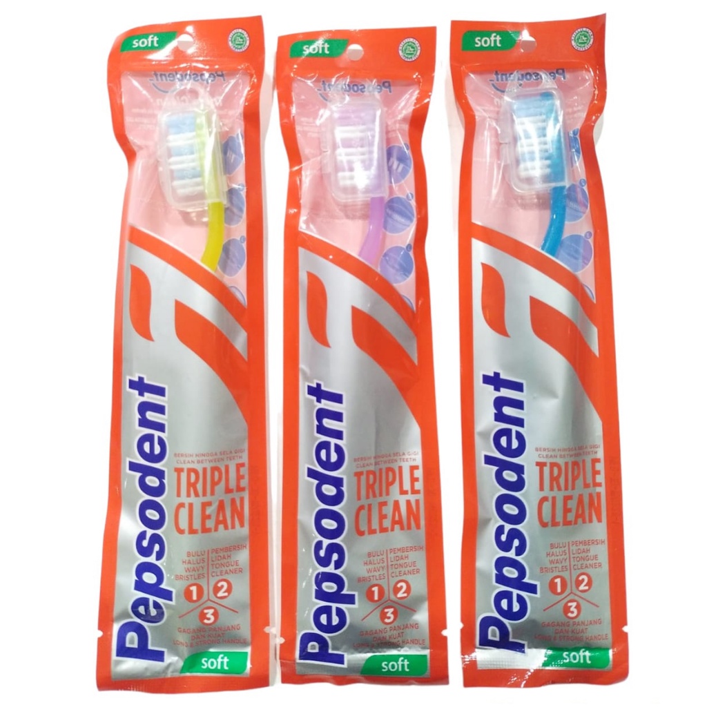 Pepsodent Triple Clean Soft Toothbrush 1 | Shopee Malaysia
