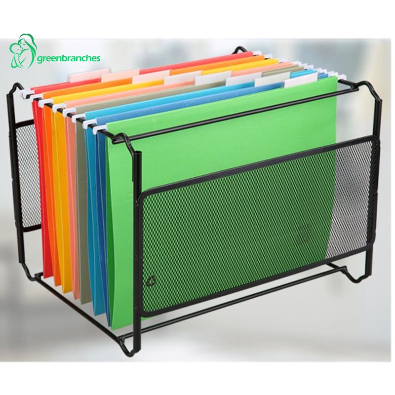 A4 Mesh Metal File Organizer Box Hanging File Folder Box Desk Storage ...