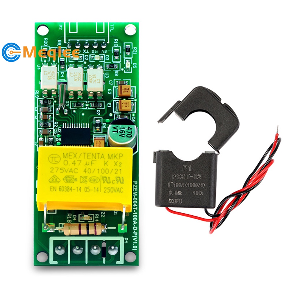 Ac Digital Multifunction Meter Watt Power Volt Amp Ttl Current Test Module Pzem 004t 0 100a 80