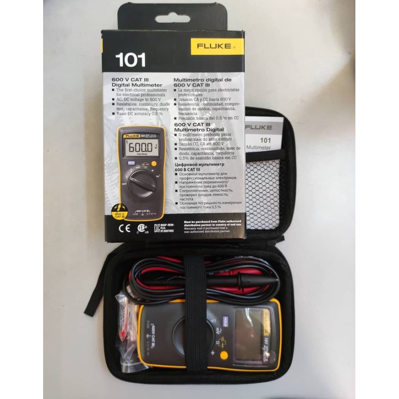 Fluke 101 Digital Multimeter With Hard Case (NEW & ORI FLUKE) | Shopee ...