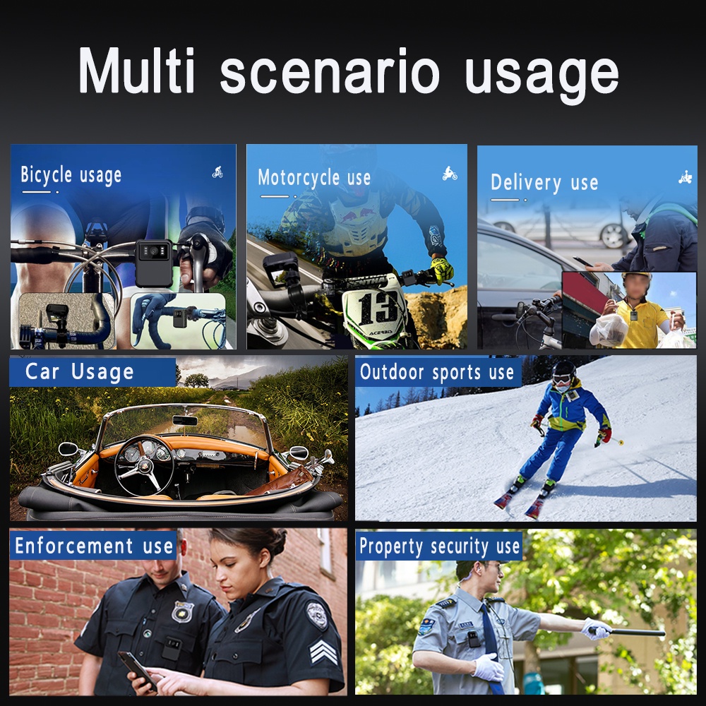 Police Body Camera 1080P DVR Video Security Cam IR Night Vision ...