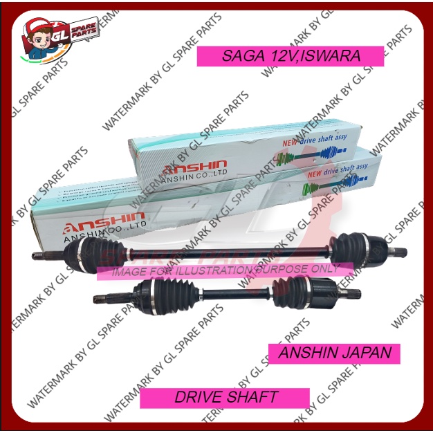 (ANSHIN JAPAN) DRIVE SHAFT PROTON SAGA 12V / ISWARA (AUTO=MANUAL) | Shopee Malaysia