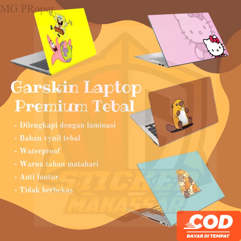 Garskin Laptop Stickers with Cartoon Characters, Flexible Material, Can ...