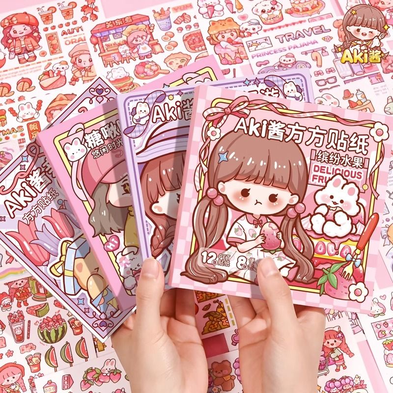 20pcs Korea Cute Sticker Set with Cartoon Post-it Notes Girl Series ...