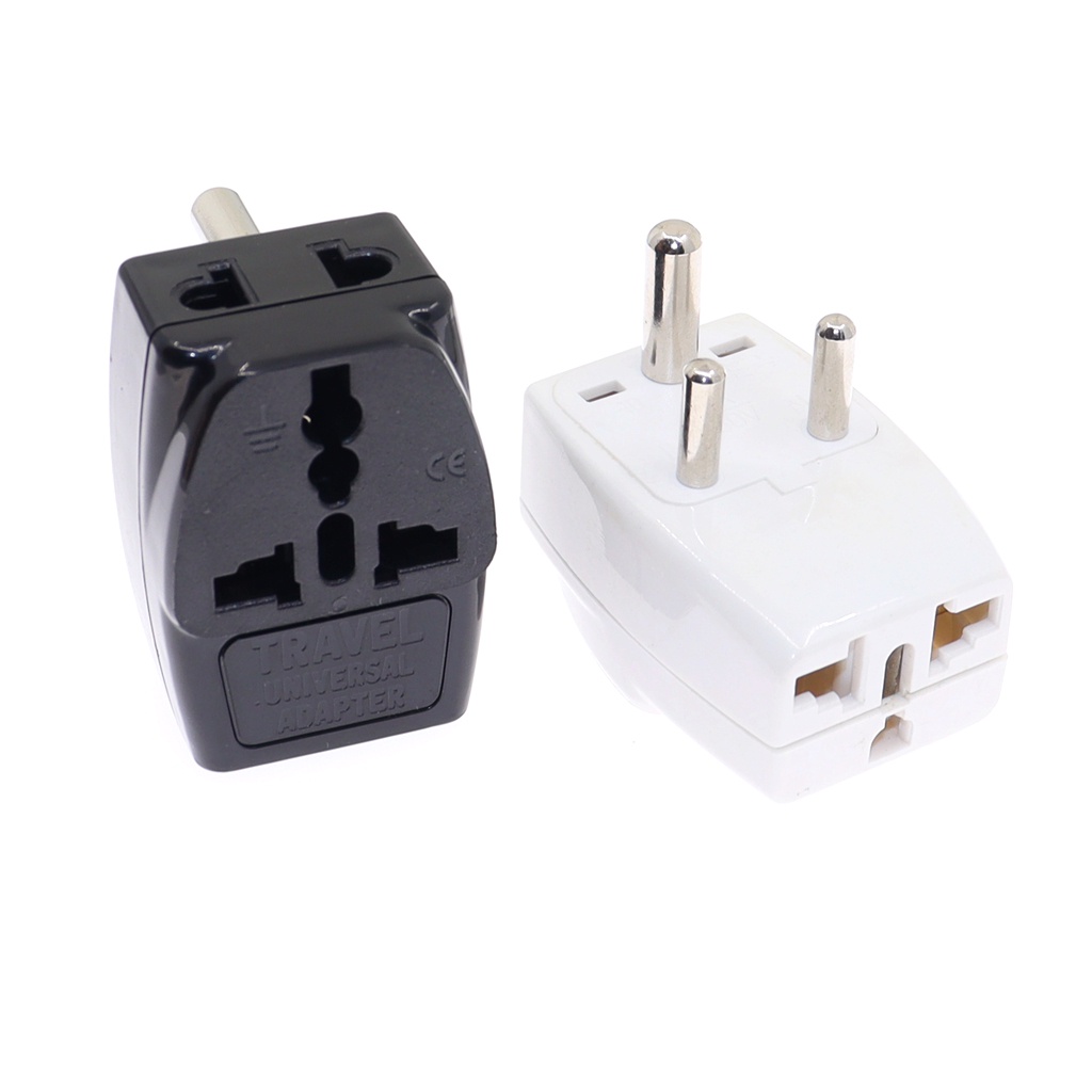 Small South Africa Type D Travel Adapter With 3 Power Outlet Universal ...