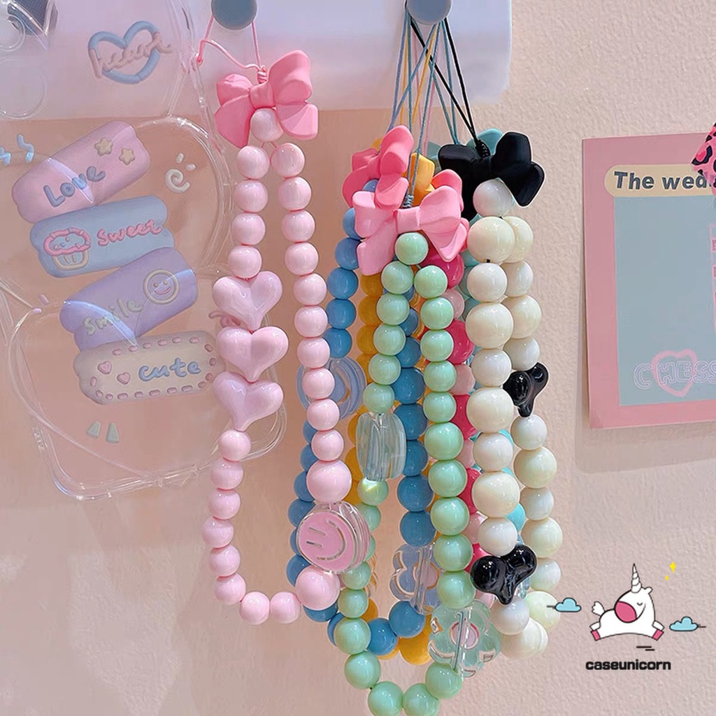 Cartoon Hand Strap Universal Ins Fashion Cute Chain Bear Love Heart ...