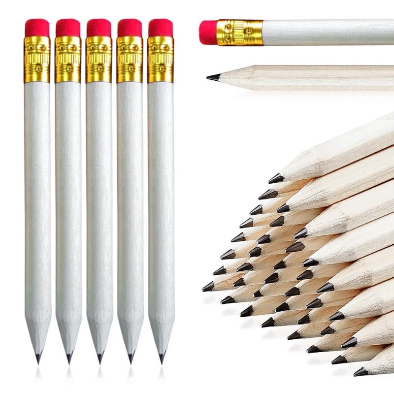 Top 50Pcs Small Pencils with Eraser Bulk Mini Pencils for Kids Adults ...